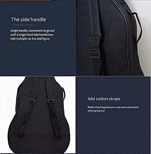H&Z Simple 36 Inch Guitar Case Gig Bag Double Straps Oxford Fabric Thickening Soft Cover Waterproof Acoustic Classical Guitar Backpack (36 inch)