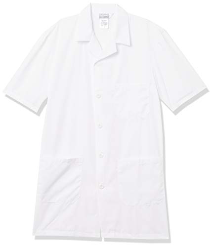 Fashion Seal Healthcare Adult's Unisex Short Sleeve Lab Coat, White, Medium