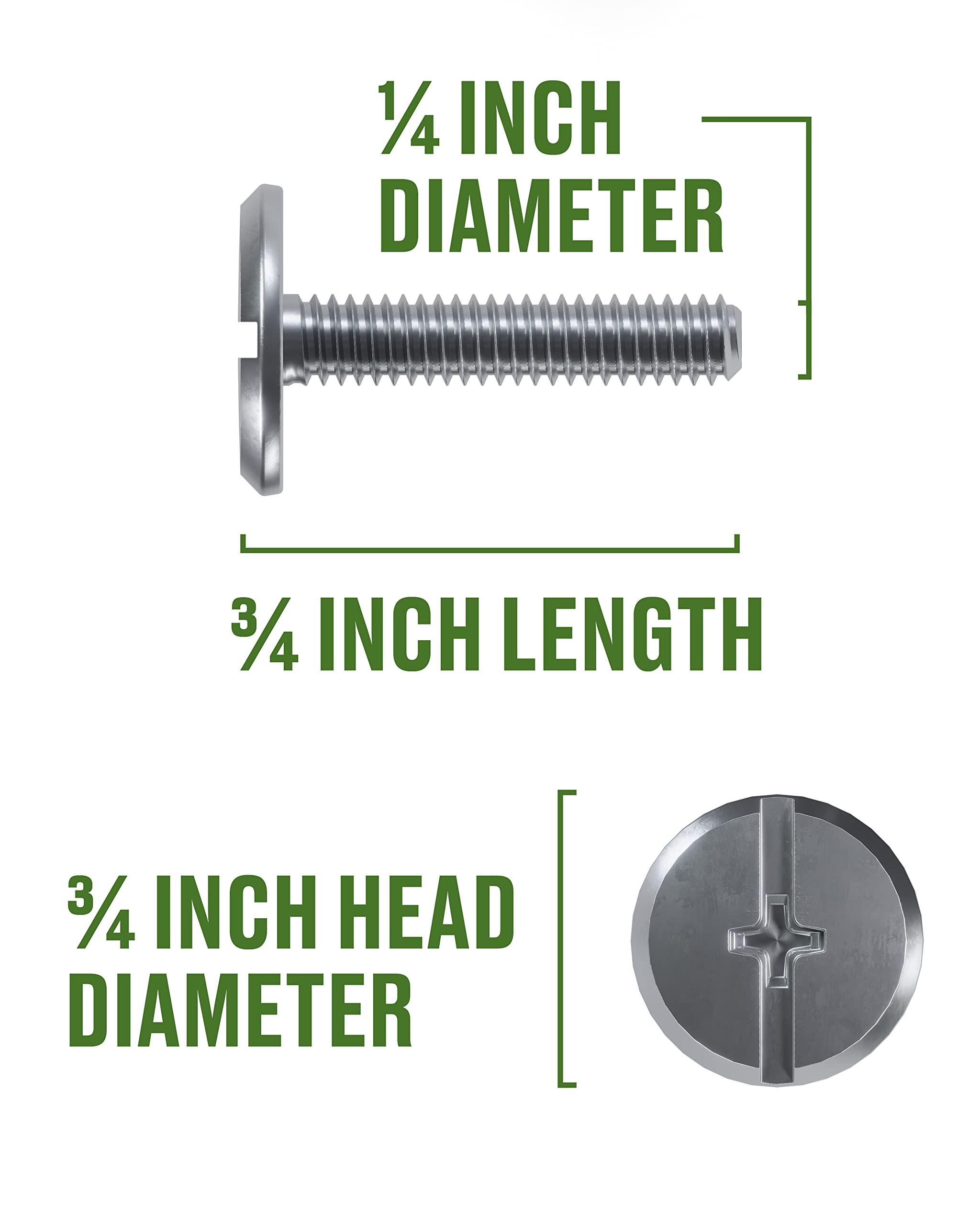 The Hillman Group 831489 1/4 X 3/4-Inch Stainless Steel Hurricane Bolt, 100-Pack