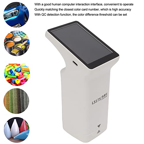Color Difference Tester, 20mm Measuring Aperture QC Detection ABS High Accuracy Digital Colorimeter LS175 with U Disk for Textile Fabrics