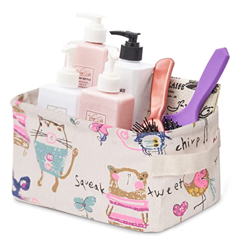 EZOWare 4 Pcs Small Foldable Storage Bins Baskets + 2 Pcs 24 Large Pockets Over The Door Hanging Organizer for Bathroom Toys Nursery Kids Toddlers Home
