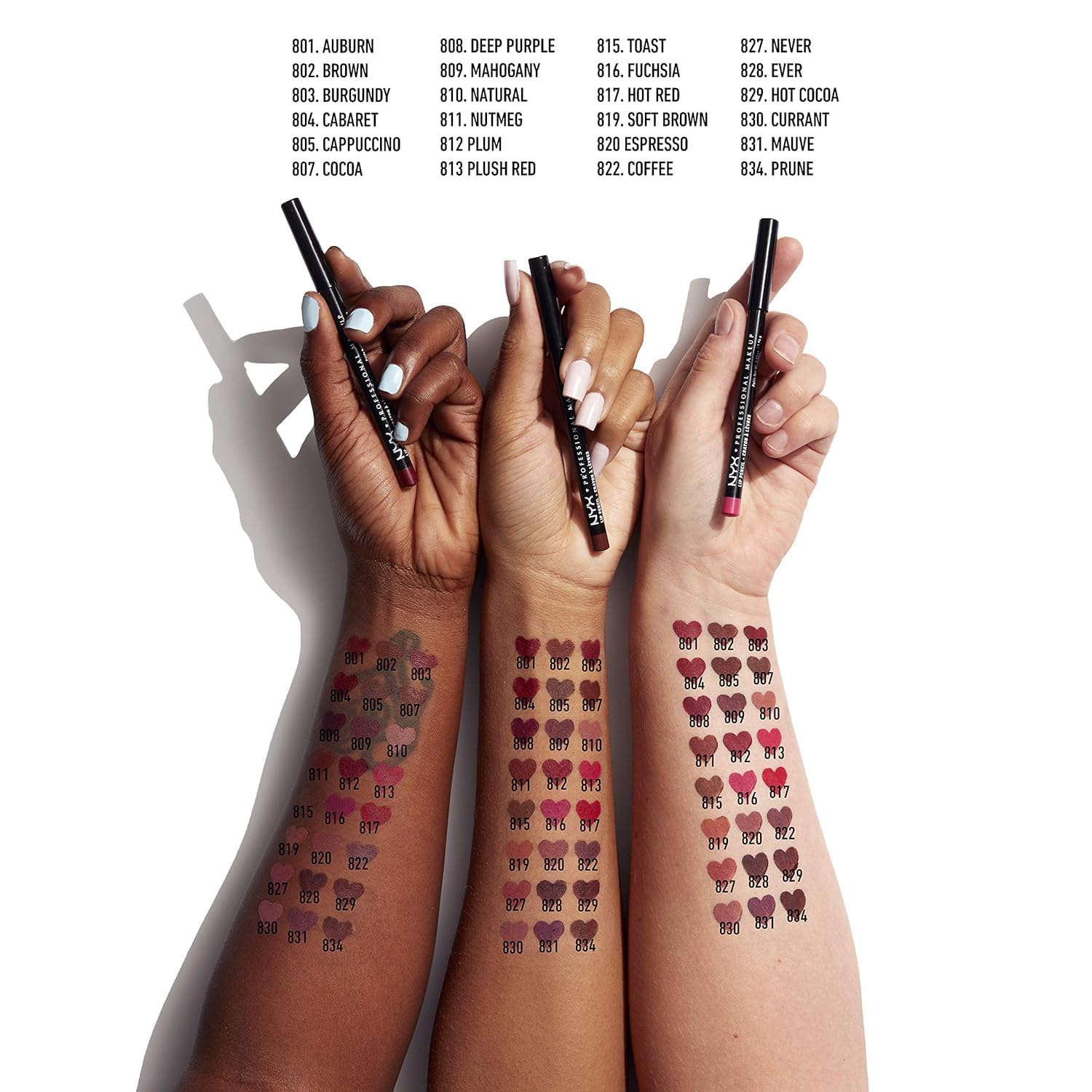 NYX professional makeup slim lip liner pencil -color brown - slp 802