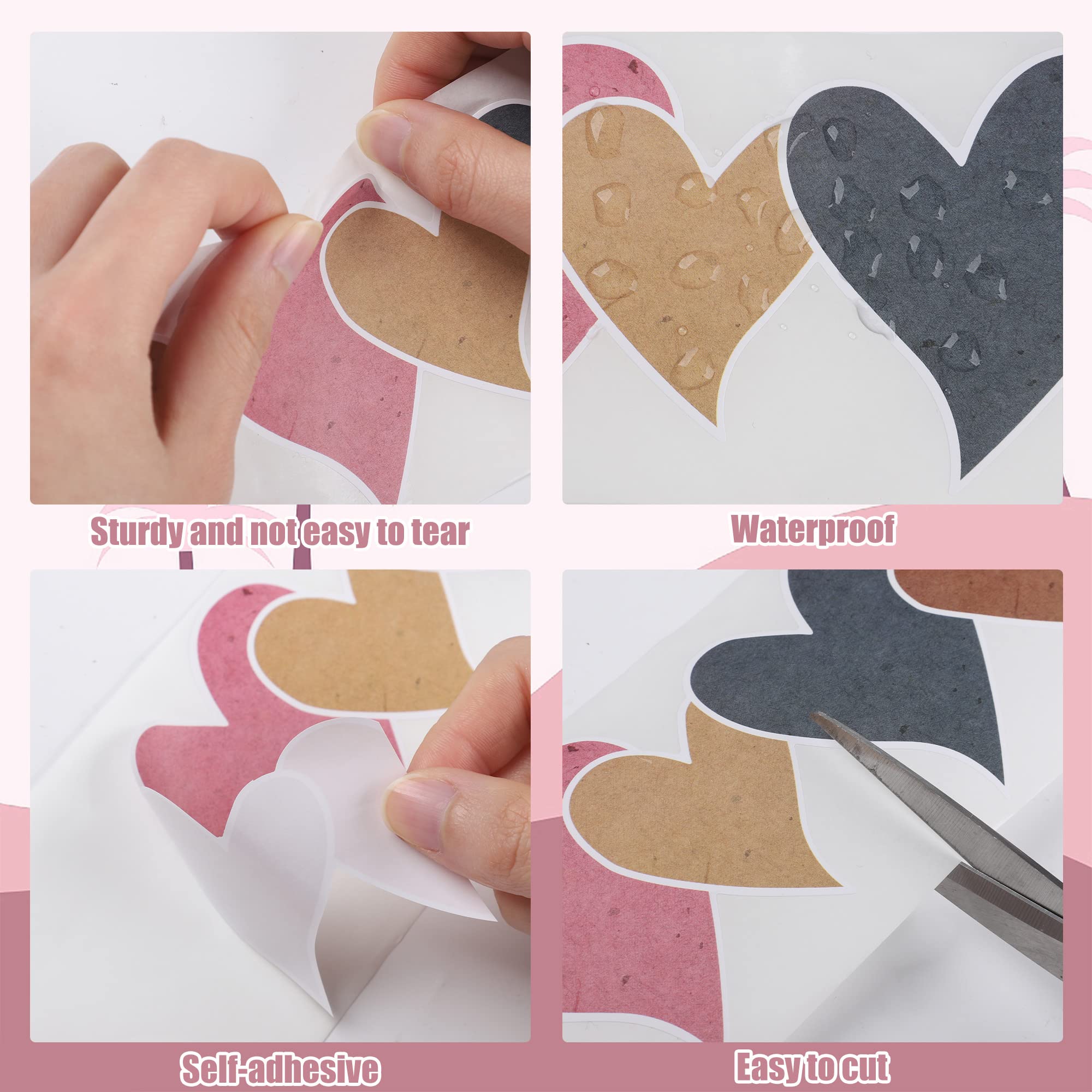 Boho Retro Bulletin Board Borders Heart Bulletin Board Stickers Decorative Paper Border Trims Everyone is Welcome Borders Self-Adhesive for School Classroom Blackboard Desk Office Home, 65.6Ft