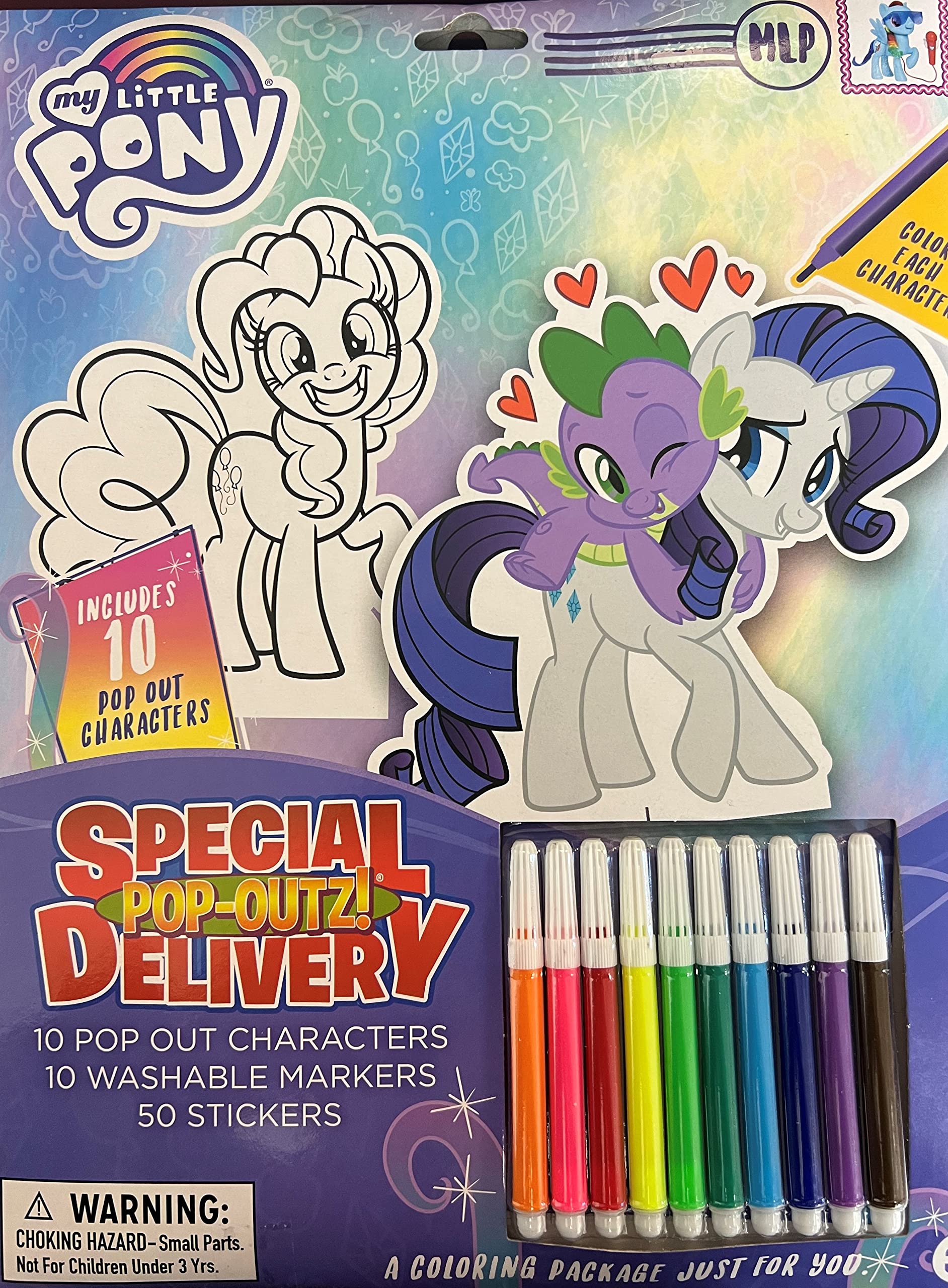 Montco Crafts My Little Pony Coloring Kit Pop Outz and Activity Play Set with Markers, Stickers and More