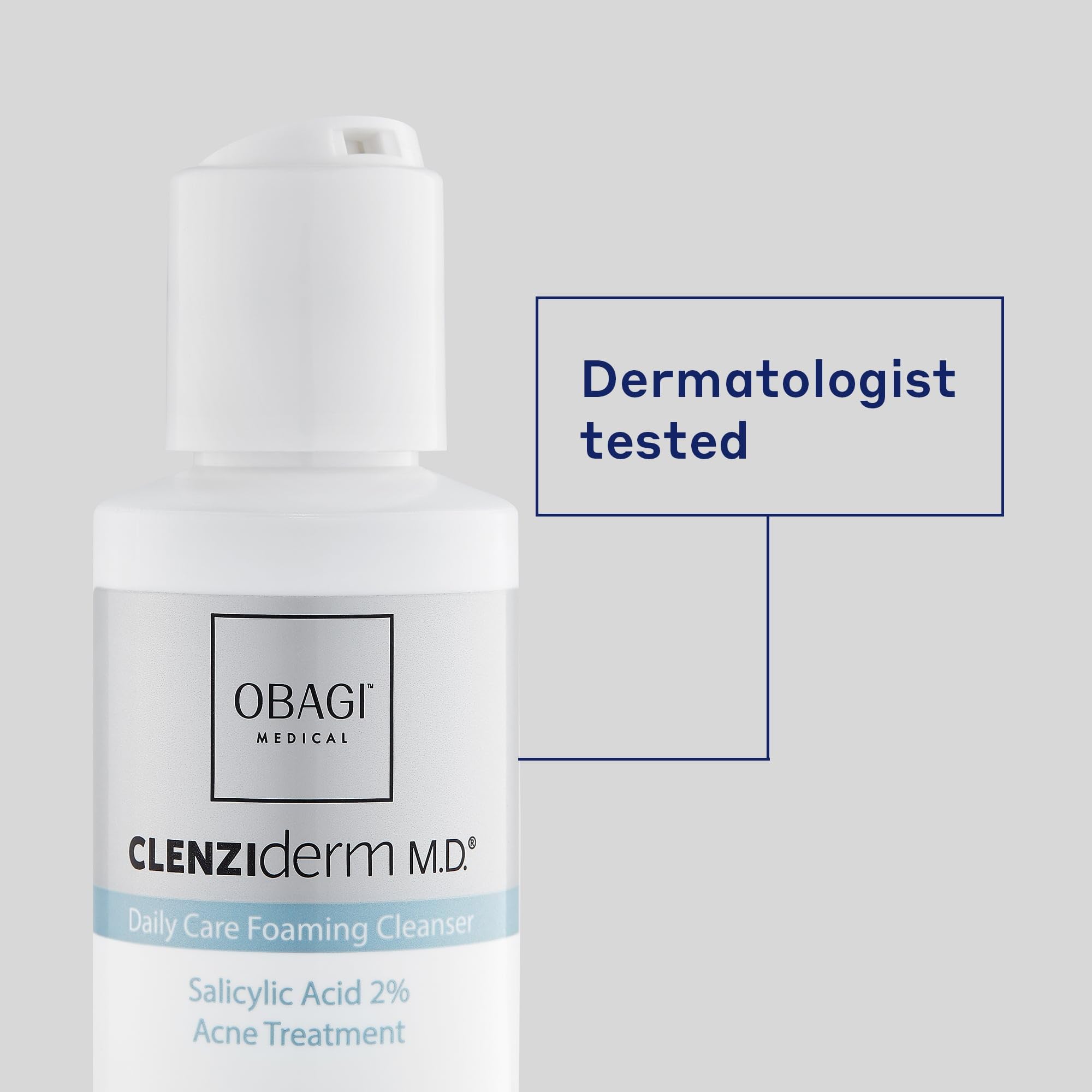 Obagi CLENZIderm M.D. Daily Care Foaming Acne Cleanser – Acne Treatment with 2% Salicylic Acid (BHA) – 4 oz