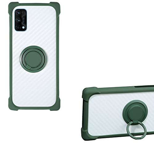 Case for Realme 7 PRO Case Compatible with Realme 7 PRO Phone Case PC backplane + Silicone Soft Frame Cover [360 Metal Ring, Magnetic Car Mount] CSKB-LV