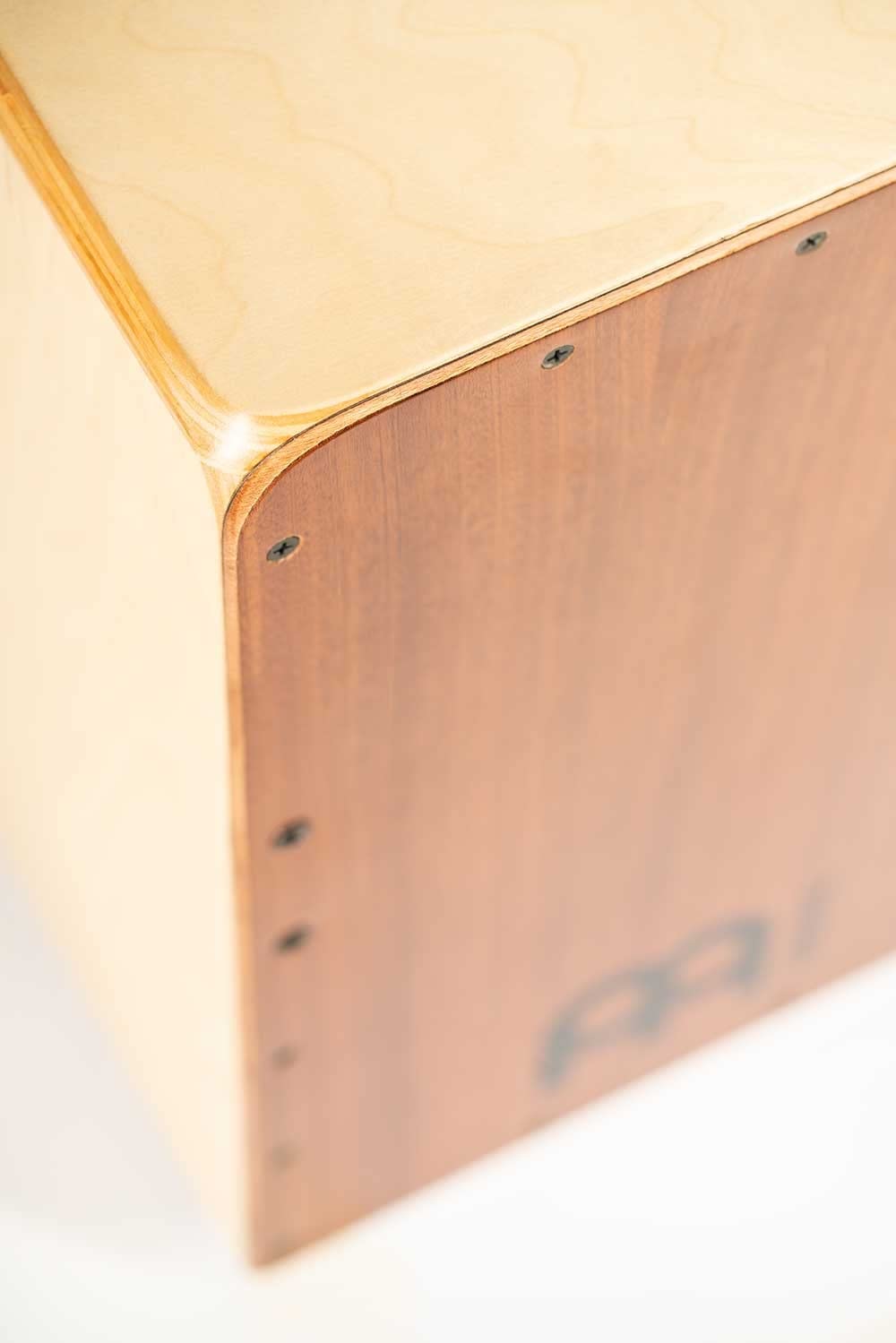 Meinl Cajon Box Drum with Internal Strings for Snare Effect - NOT MADE IN CHINA - Mahogany Frontplate / Baltic Birch Body, Woodcraft Professional, 2-YEAR WARRANTY(WCP100MH)