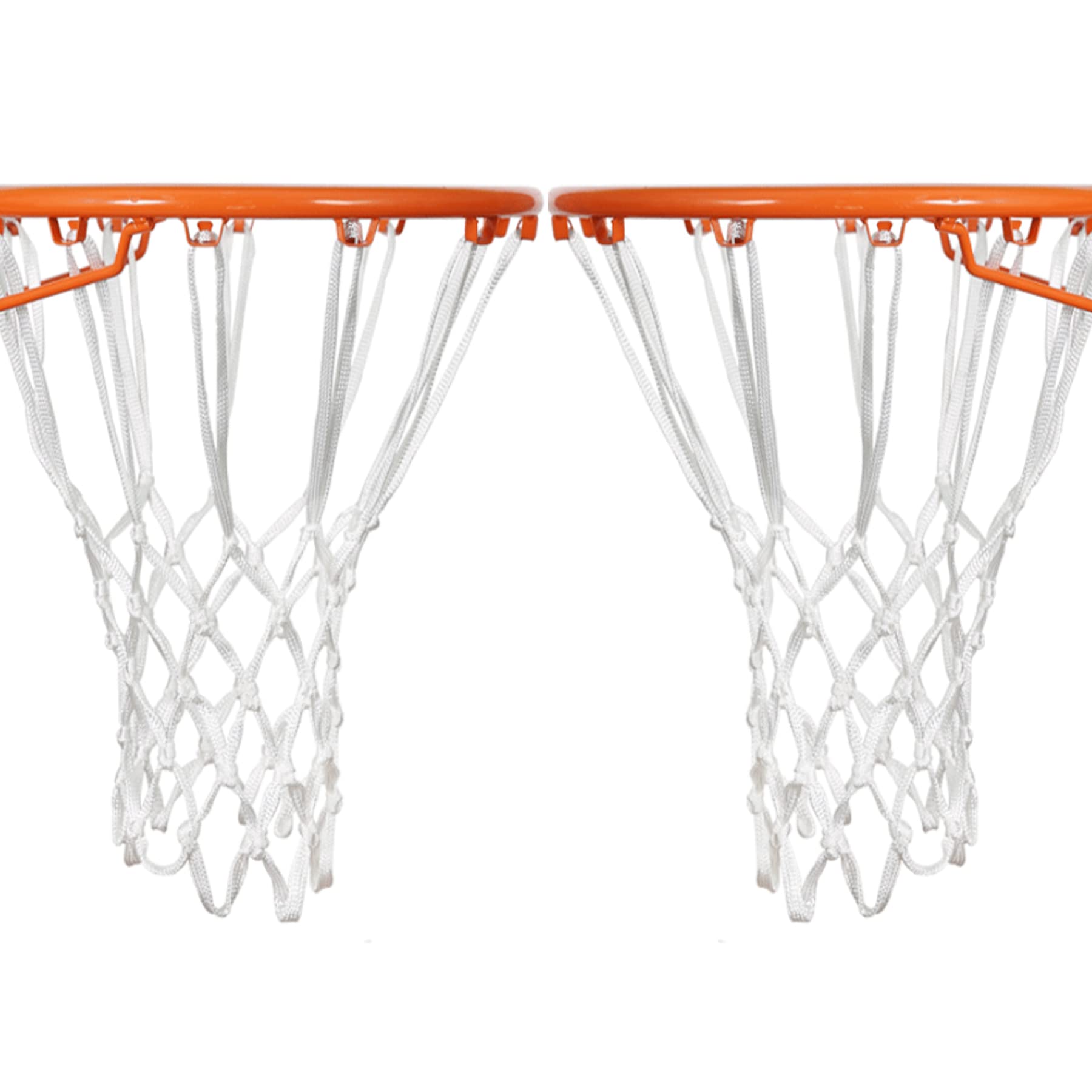 Basketball Net 2 PCS Heavy Duty All Weather Basketball Nets Replacement Backboard Accessories for Standard Rim Hoop Outdoor Indoor (White)