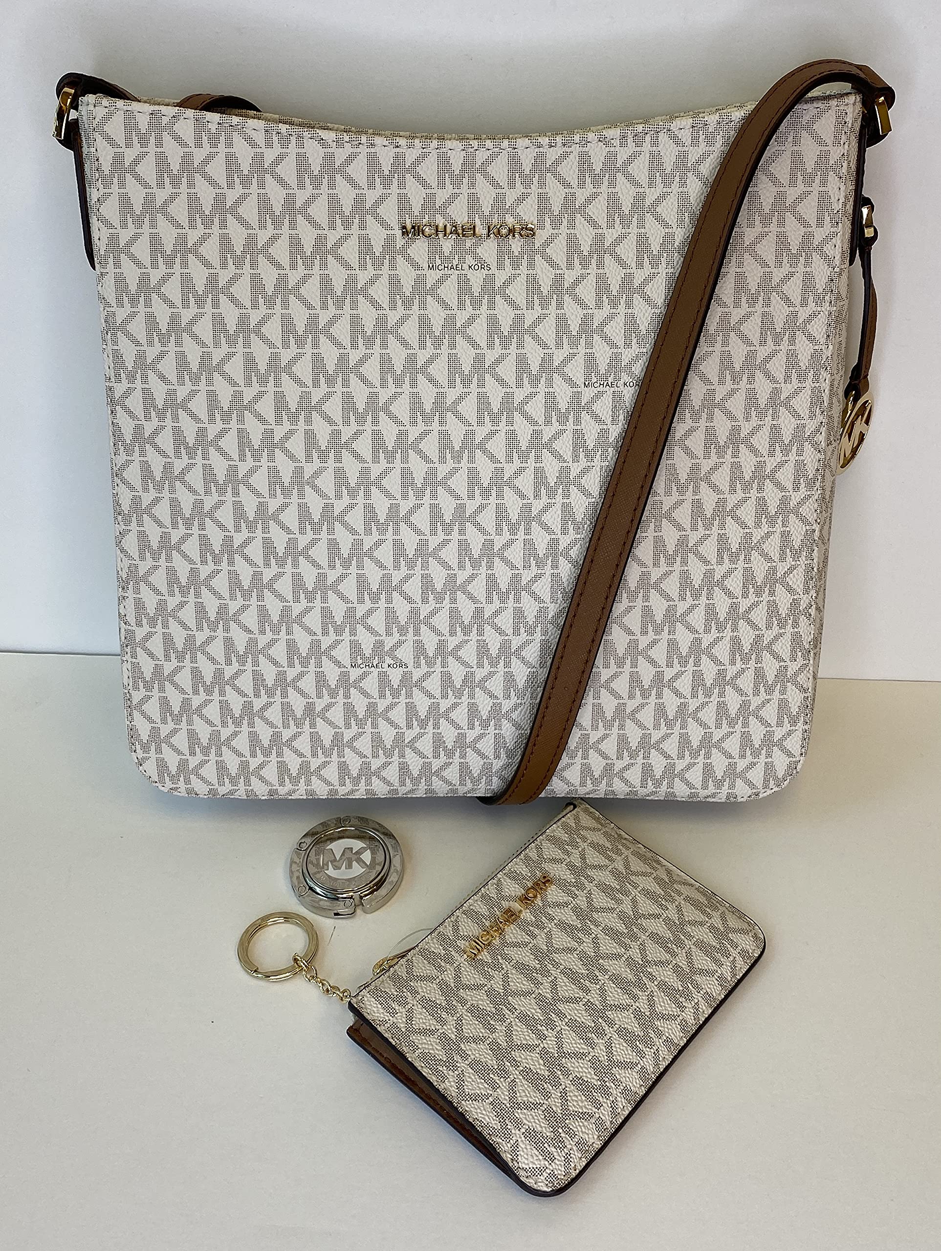 Michael Kors Messenger, Signature Mk Vanilla