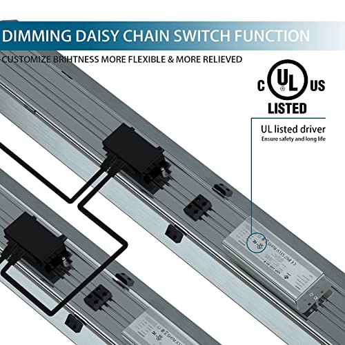 Barrina BX-6000 LED Grow Lights, Full Spectrum with IR, Dimmable, High PPFD, LED Grow Light for Indoor Plants Veg Flower, 4-Pack
