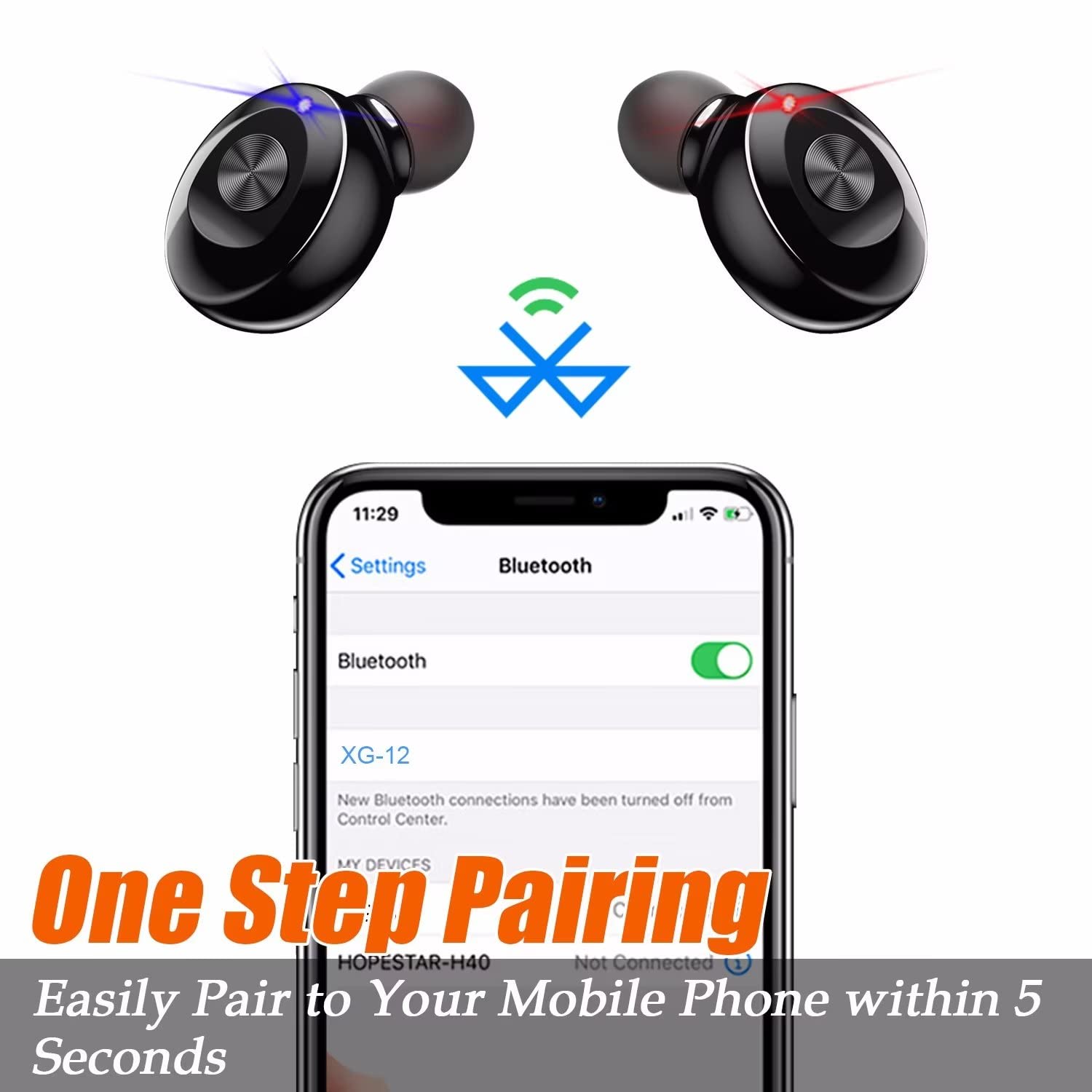 Bluetooth 5.0 Headset TWS Wireless Earphones Mini Earbuds Stereo Music Sports Earphones for iPhone Xiaomi for Huawei
