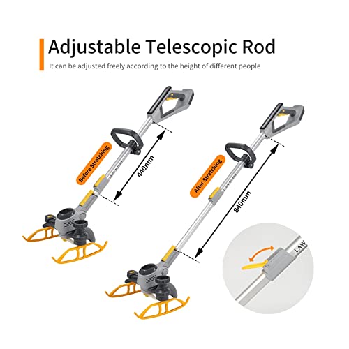 Cordless Lawn Mower 2in1 Lawn Mower Cordless Grass Trimmer LED Display Electric Whipper Strimmer Mowing Machine