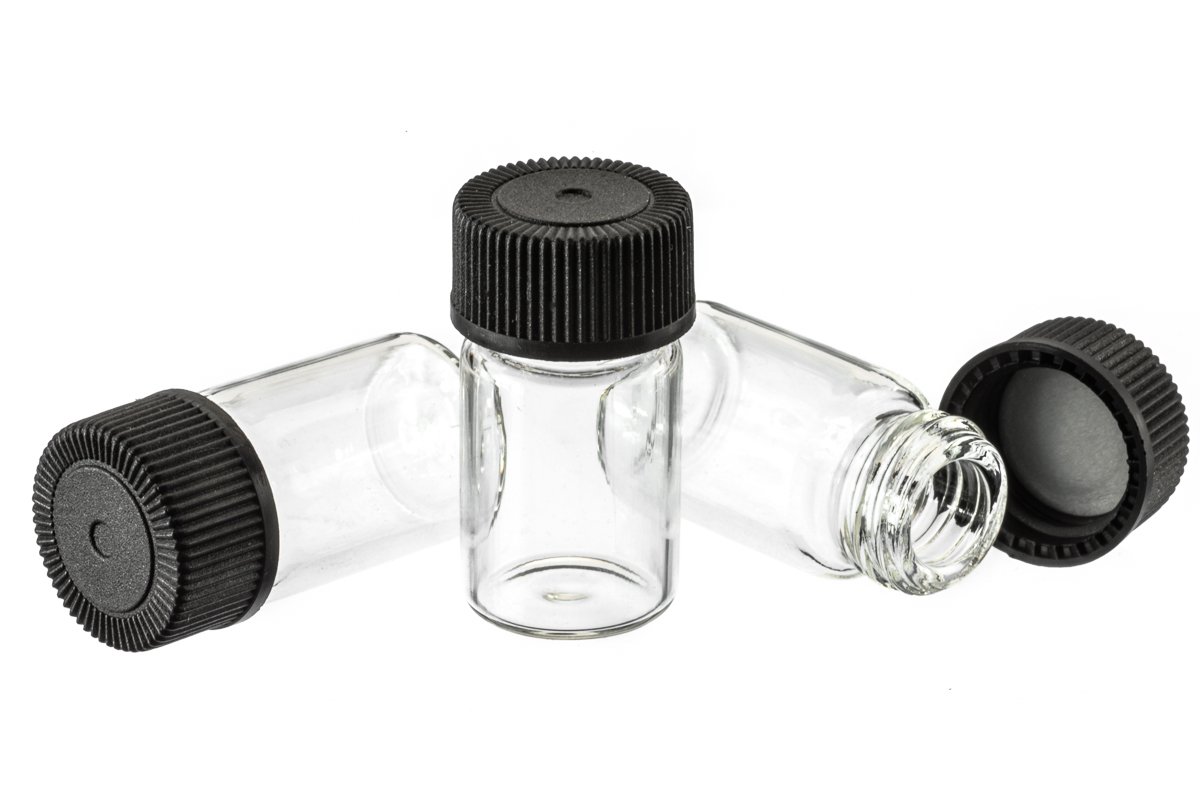 SE Glass Vials with 1" x 9/16" Diameter (Pack of 144) - GB1