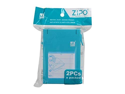 iMBAPrice (Pack of 3 Zipo 2.5" Two Latchable Hard Drive Protector Cases (3 Pack of 2 (Total 6), Blue)