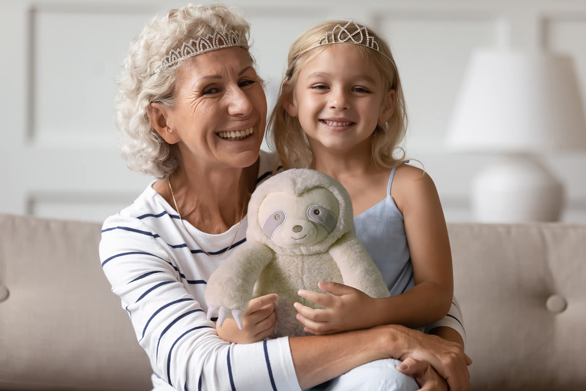Ice King Bear Baby Sloth Stuffed Animal Plush Toy, 10 Inches, Cute Beige