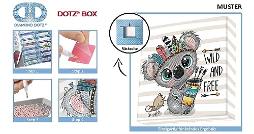DIAMOND DOTZ DBX.094 Barbie Original 5D Diamond Painting Set DOTZ Box I Believe, Creative Set with Sparkling Diamond Mosaic Stones, Painting Set Approx. 28 x 28 cm, DIY Complete Set for Children from
