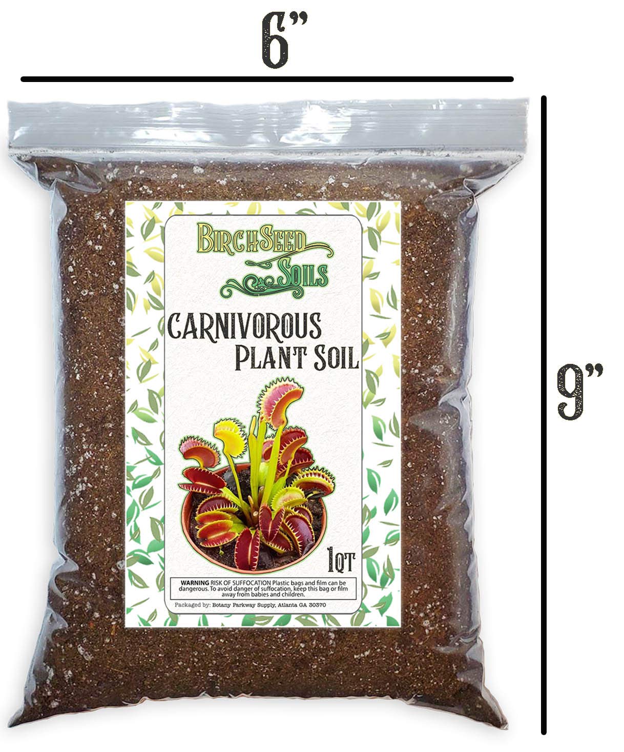 Carnivorous Plant Soil Mix All Natural Perfect for Venus Fly Traps, Pitcher Plants, Butterworts, and Sundews 1 Quart 1-2 Small Plant Size Bag