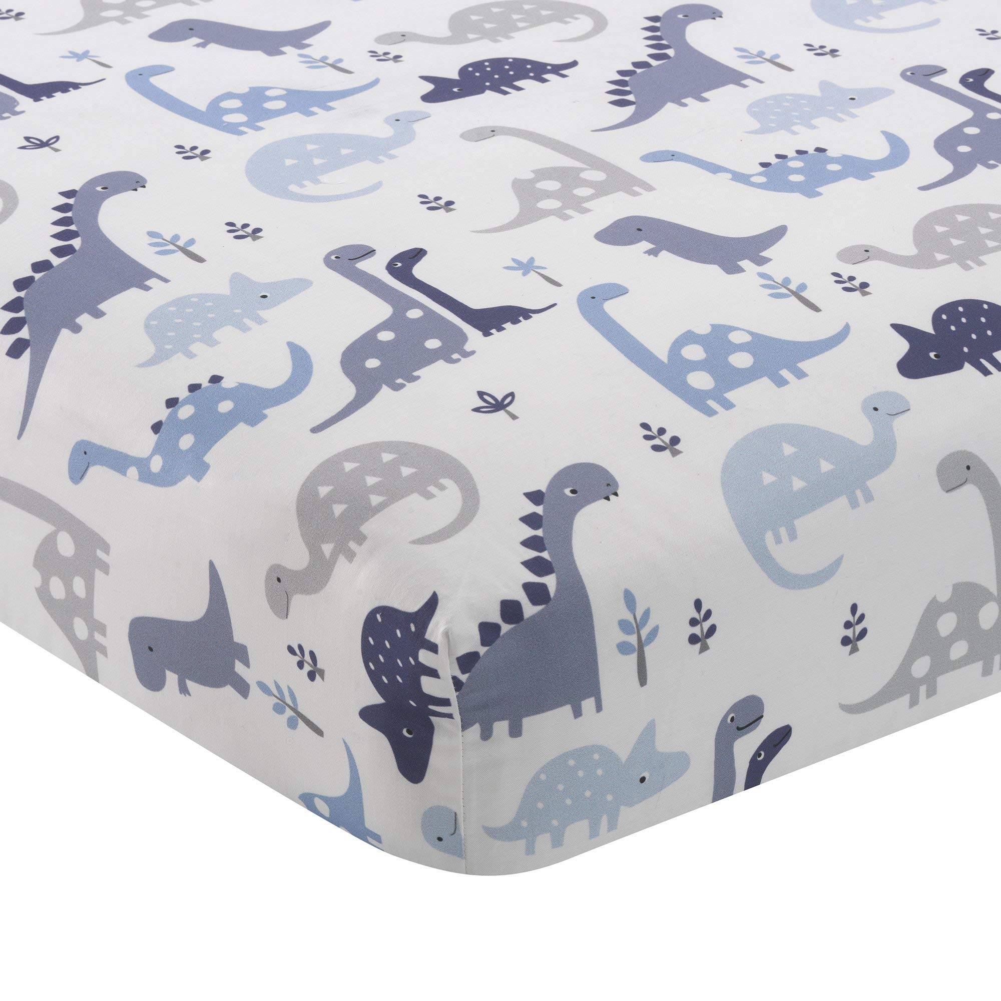 Bedtime Originals Roar Dinosaur 3 Piece Crib Bedding Set, Blue/Gray, β44x1x35 Inch