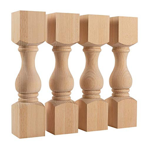 CAROLINA LEG CO. Countryside Pine Chunky Bench Legs - Perfect for Farmhouse Coffee Tables - Set of 4 - Made in NC - Dimensions: 3.5" x 16"