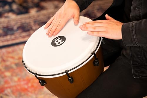 Meinl Percussion Djembe Hand Drum Circle Instrument with Synthetic Shell and Head, Alpine Series — NOT Made in China — Easy Tuning, 2-Year Warranty (ADJ12-BW)