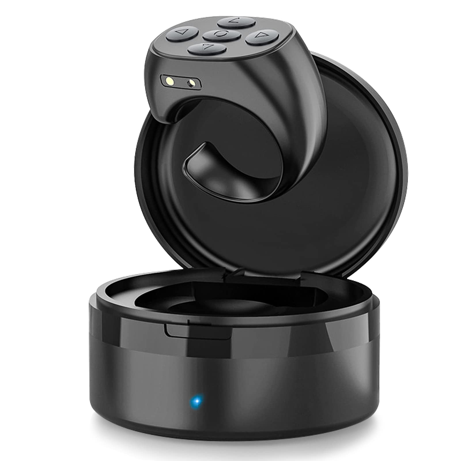 Bluetooths Control for Tiktok,Page Turner for Kindle App and E-Book,Camera Video Remote Recording,Scrolling Ring for Short Video iPhone, iPad, iOS, Android - Black