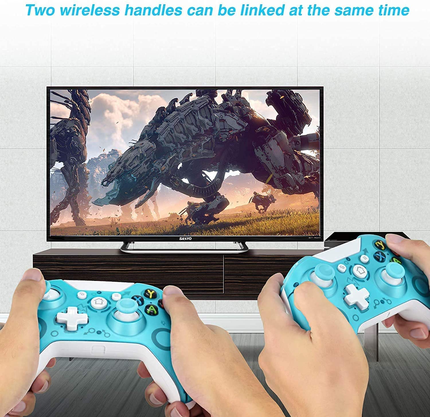 HanSY Wireless Controller for Xbox One, Fit for Xbox Series X/S/Xbox One S/One X/PS3 /One Elite/Windows 7/8/10,Wireless PC Gamepad with 2.4GHZ Wireless Adapter-No Headphone Jack
