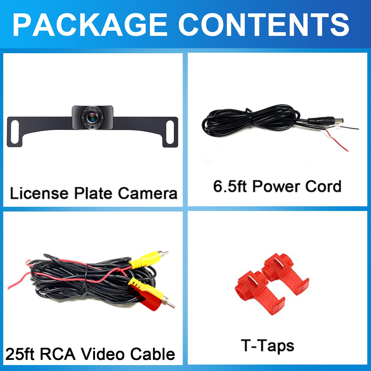 Backup Camera Car HD Rear View License Plate Back Up Reverse Cam Truck for Radio Stereo Night Vison Waterproof Yakry Y78
