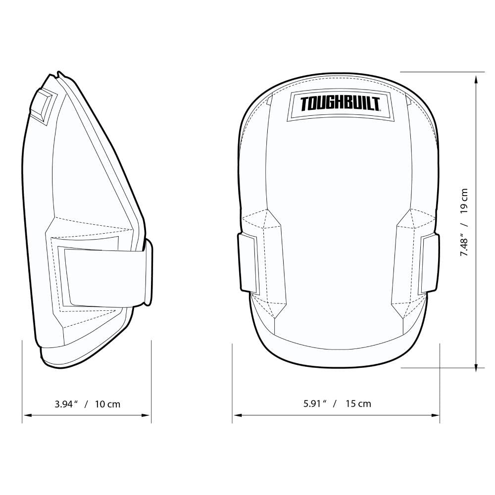 ToughBuilt - 2-in-1 Ultra-Lightweight Knee Pads with Removable Outer-Shell - (TB-KP-101)