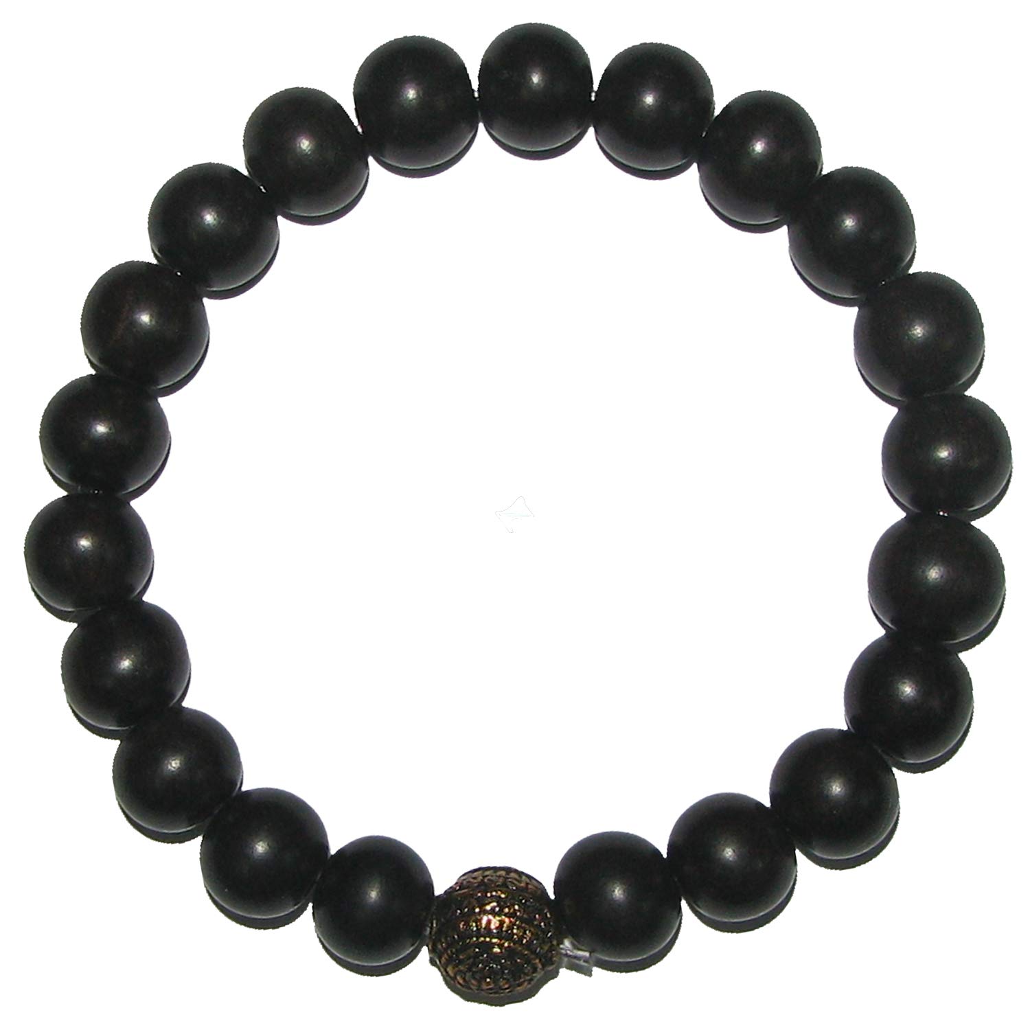 Bakthi Today Karungali Kattai Kappu Ebony Wood Bracelet Elastic Adjustable