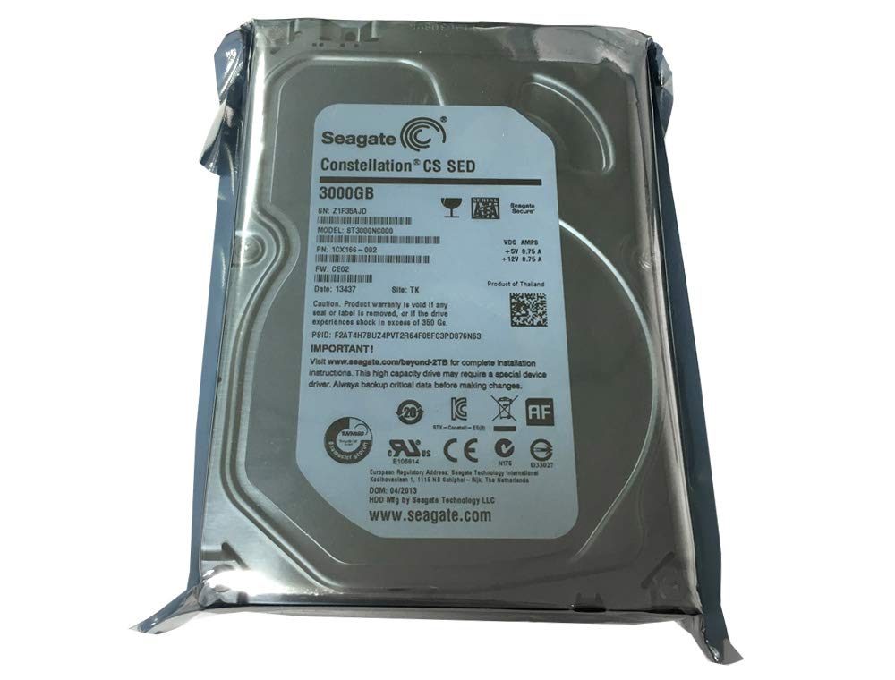 Seagate Enterprise Value HDD - Cloud Storage - 3 TB 7200RPM 6Gb/s 64 MB Cache 3.5 Inch Internal Bare Drive (ST3000NC000)