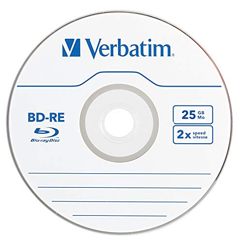 Verbatim BD-RE 25GB 2X with Branded Surface - 5pk Jewel Case