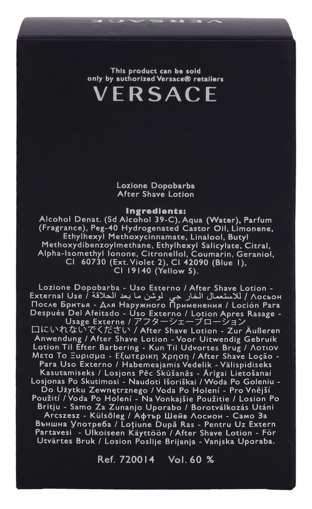 Versace Pour Homme for Men 3.4 oz After Shave Pour