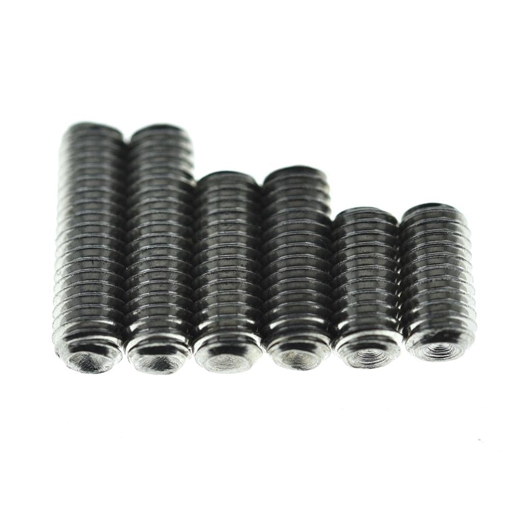 KAISH 50x Metric M3x6 Stainless Steel Guitar Bridge Saddle Height Adjustment Screws for Stratocaster/Telecaster