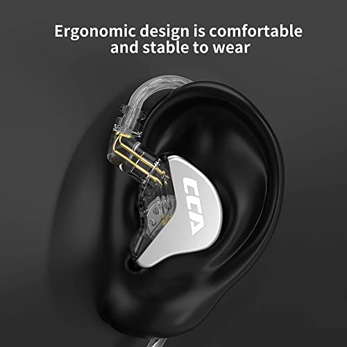 CCA CRA in Ear Monitor Headphones Memory Foam Earbud Tips (Black 3 Pairs)