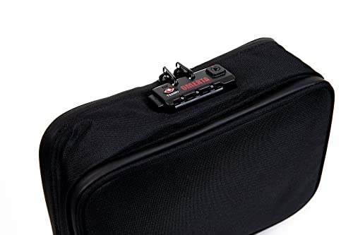 DIME BAGS Omerta Goodfella with Lock | Carbon Filter Locking Padded Pod | Activated Carbon Technology and TSA-Approved Combination Lock (10 inch, Black)
