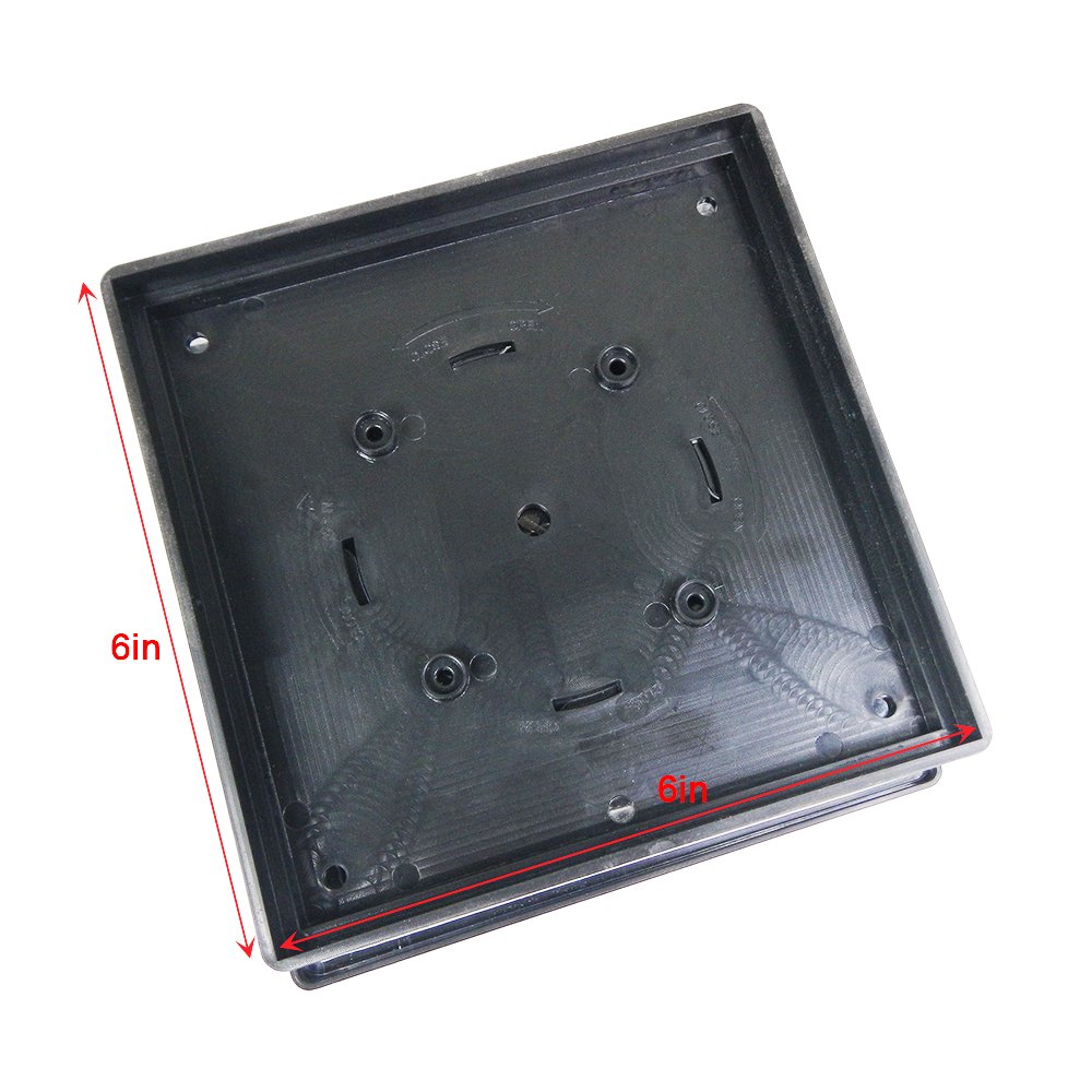 iGlow 4 Pack Black Outdoor Garden 6 x 6 Solar SMD LED Post Deck Cap Square Fence Light Landscape PVC Vinyl Wood
