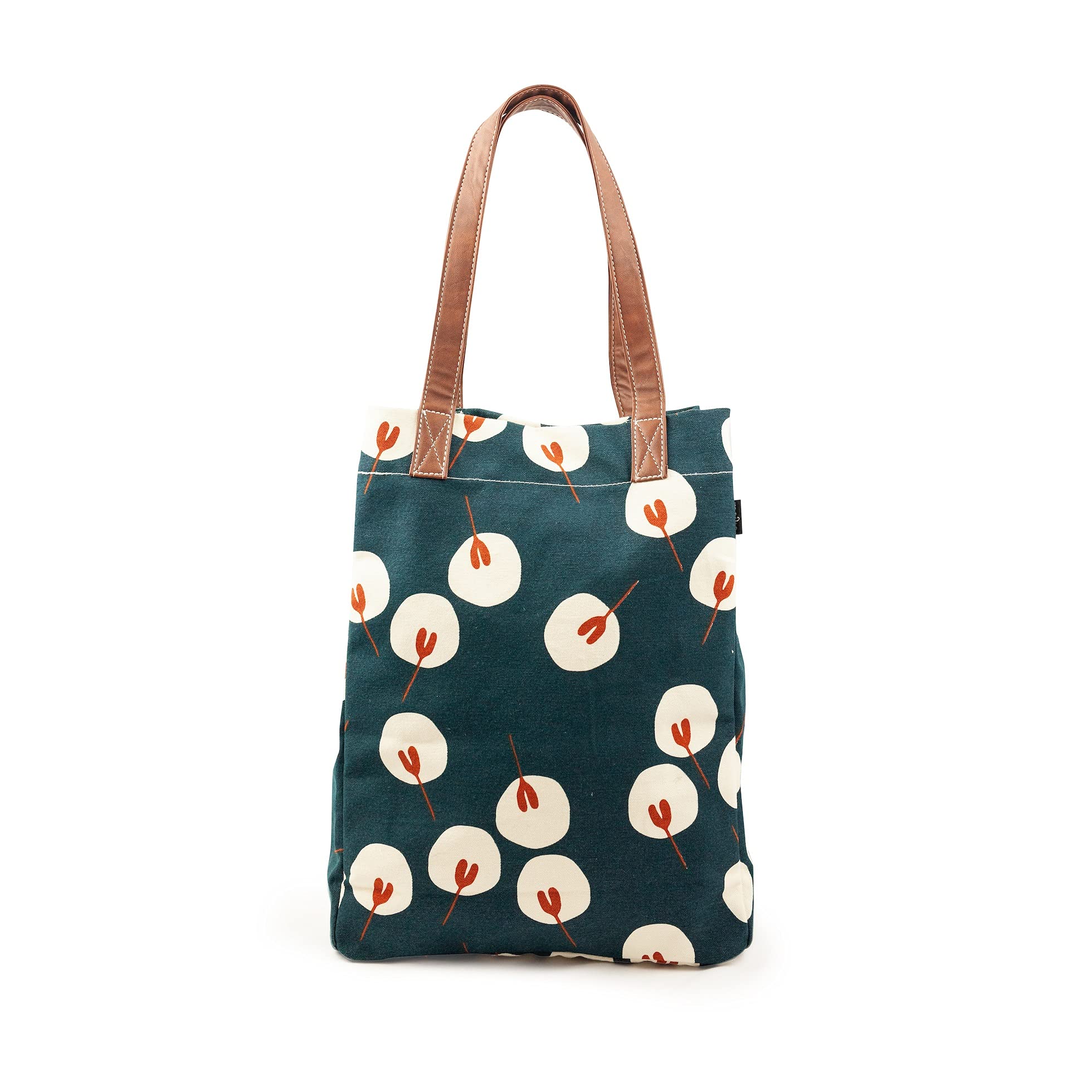 maika Recycled Canvas Market Tote Bag, Tansy, Green