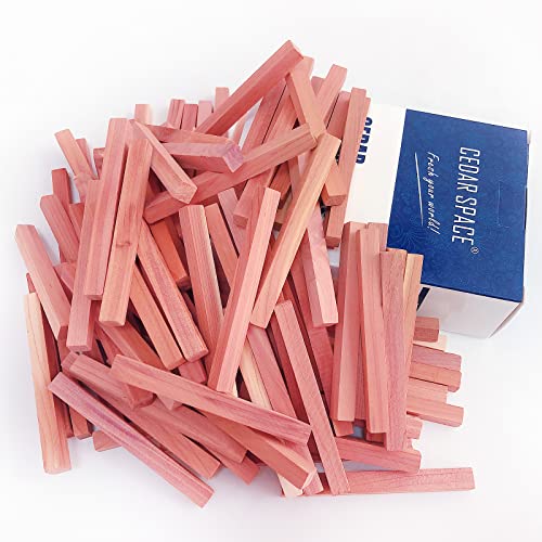 Cedar Blocks for Clothes Storage 85 Cedar Sticks, 100% Aromatic Red Ceder Blocks, Cedar Planks, Cedar Accessories for Closets Storage