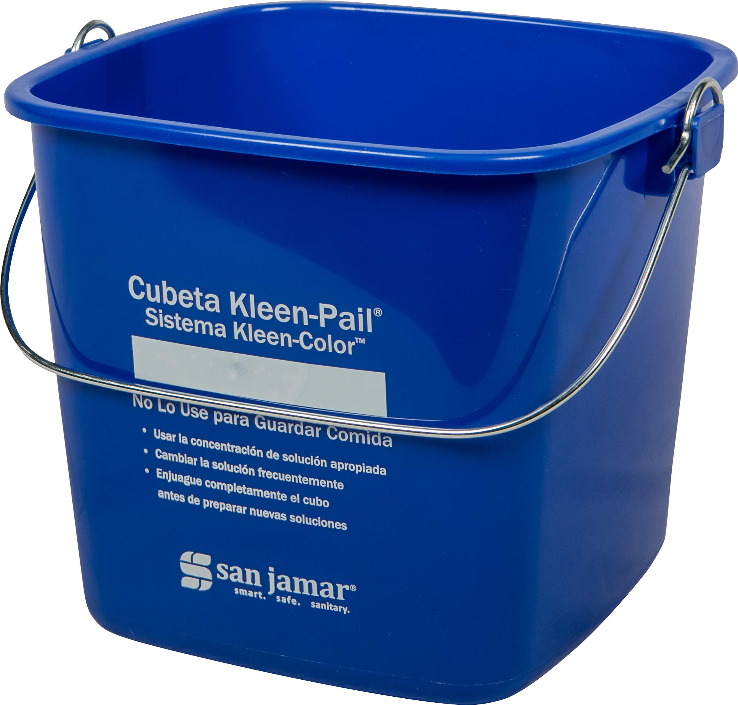 San Jamar Kleen-PailĀ® Plastic Cleaning Bucket 6 Quarts Blue