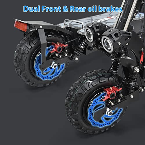 Electric Scooter Adults, Escooter with 5600W Powerful Dual Motor, 47mph Max Speed, 60V 27Ah Battery, 50 Miles Long Range, 11” Inner Tubeless Tire Folding Sport Kick Scooter (Q06-without seat)
