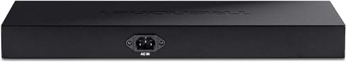 TRENDnet 24-Port Gigabit PoE+ Switch, 24 x Gigabit PoE+ Ports, 370W Power Budget, 48Gbps Switch Capacity, RackMount Kit Included, Ethernet Network Switch, Metal, Lifetime Protection, Black, TPE-TG240G