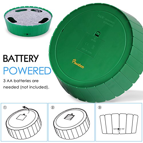 Pawaboo Cat Toy with Running Mouse, Electric Interactive Motion Cat Toy Automatic Rotating Teaser Pop and Play Hide and Seek Hunt Toy for Pet Cat Kitten Play Fun Excercise