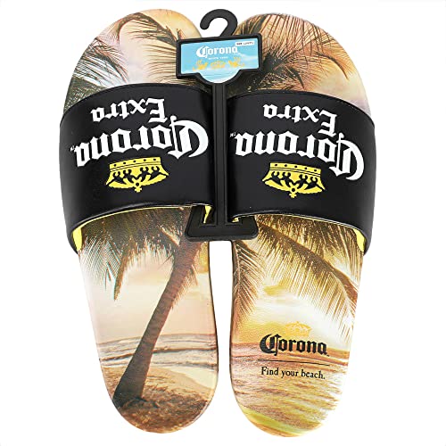 Corona Extra Beach Graphics Men's Sandals Slides-Large