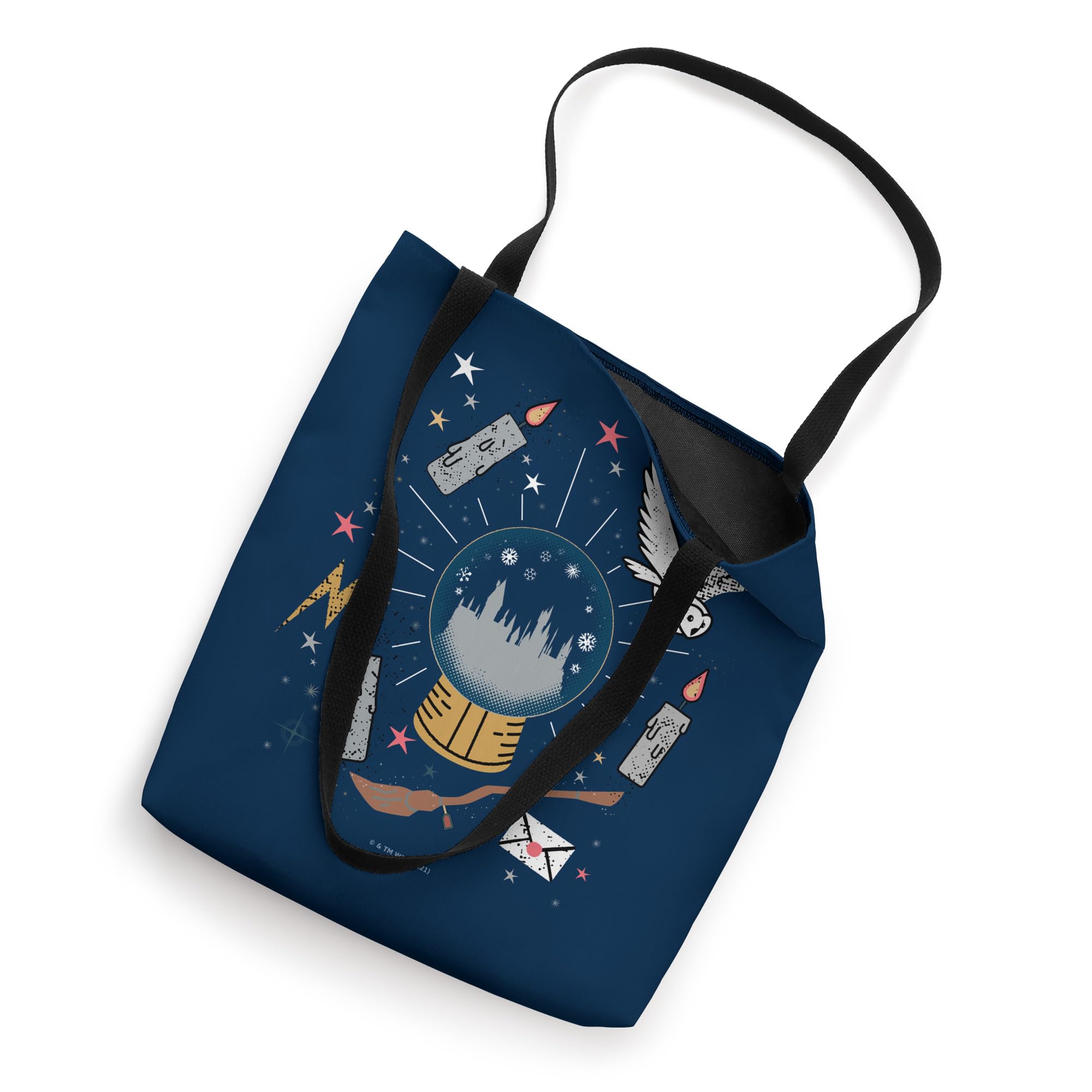 Harry Potter Hogwarts Holiday Snowglobe Hedwig Tote Bag