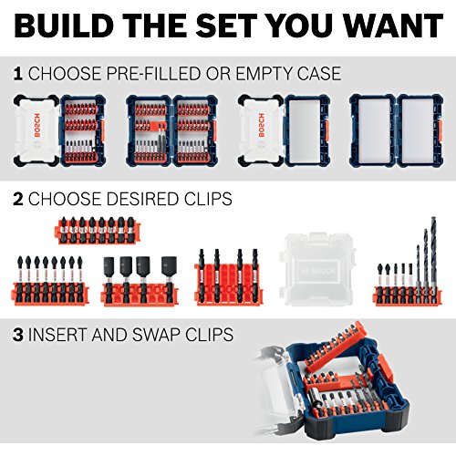 BOSCH CCSTV208 8-Piece Assorted Set 2 In. Impact Tough Torx Power Bits with Clip for Custom Case System