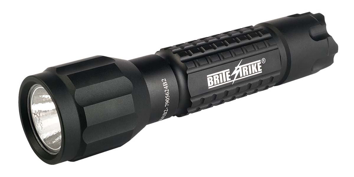 Brite Strike - BTL-150 HLS Basic Series, Bright Tactical Touch Flashlight - High Lumens up to 280 - Runtime 3 Hrs High/ 8 Hrs Low & 3.5 Hours Strobe – 5 inches, Black