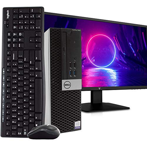 Dell Optiplex 3040 Desktop Computer PC, Intel Quad-Core i5, 512GB SSD Storage, 16GB DDR3 RAM, Windows 10 Pro, DVD, WiFi, New 24in Monitor, Wireless Keyboard and Mouse (Renewed)