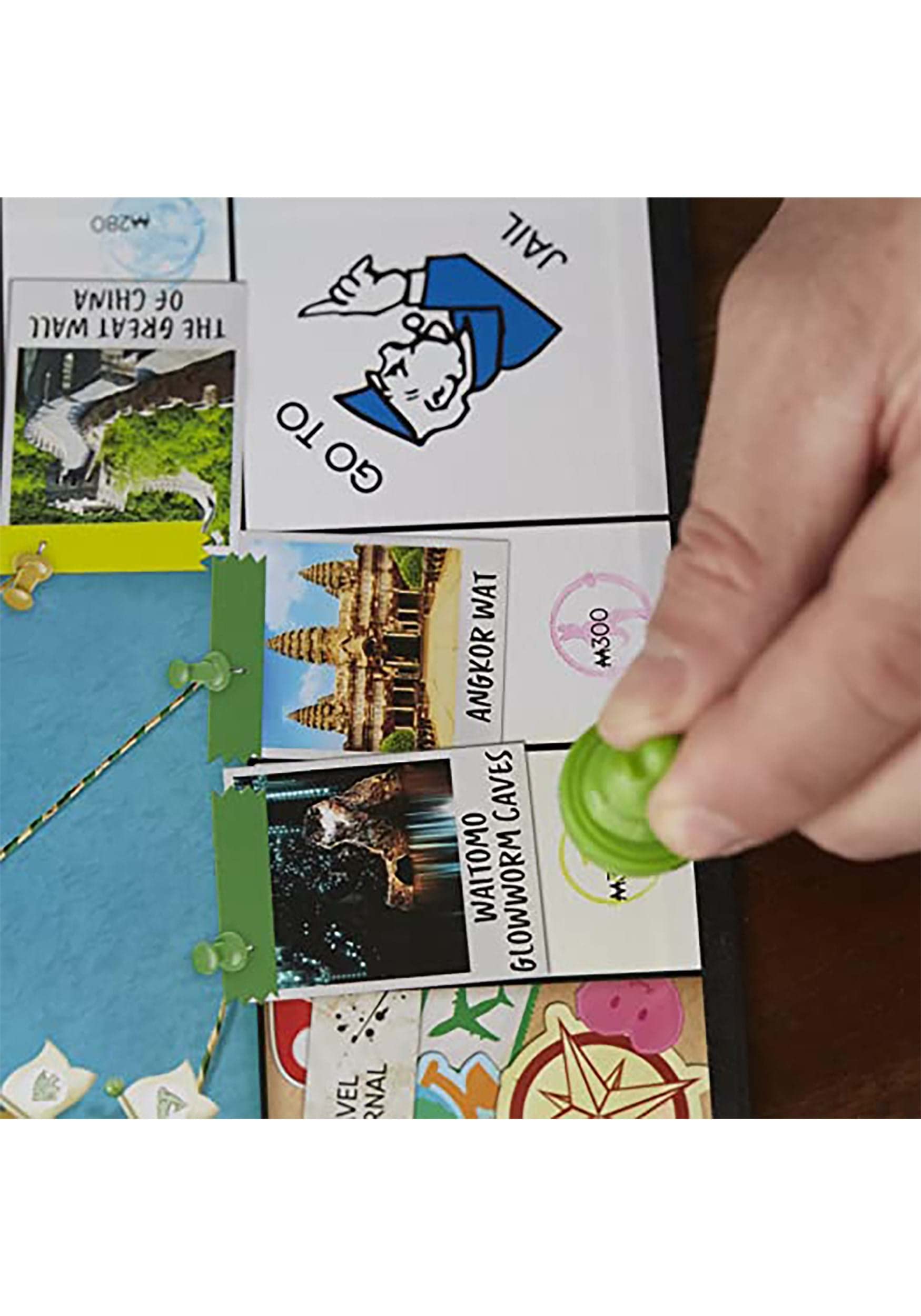 Hasbro Gaming Monopoly World Tour Board Game with Token Stampers and Dry-Erase Gameboard for Family Game Night