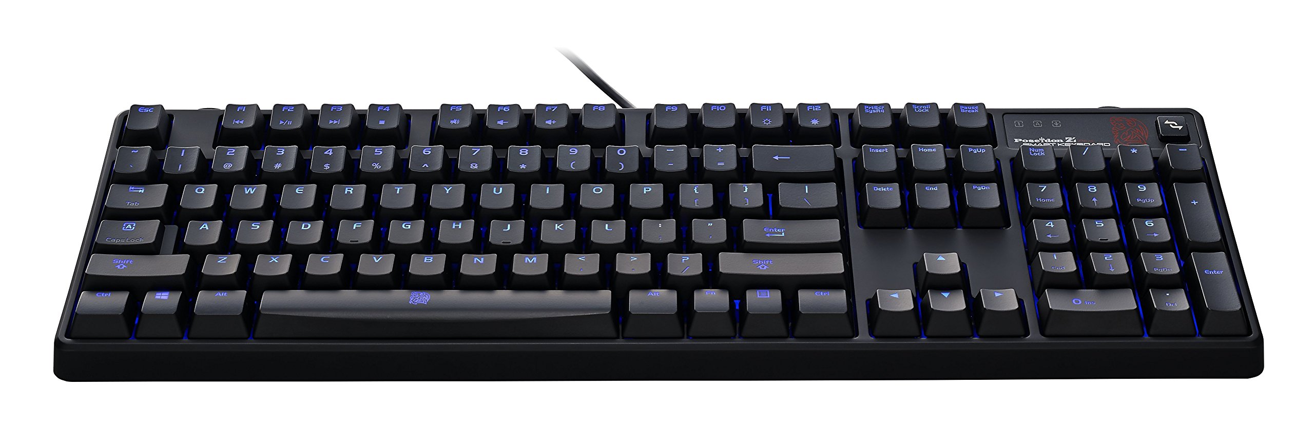 Tt eSPORTS Thermaltake Poseidon Z Plus Gaming Performance Monitoring App & Software Blue Switches Blue Backlight Mechanical Gaming Keyboard KB-PZP-KLBLUS-01