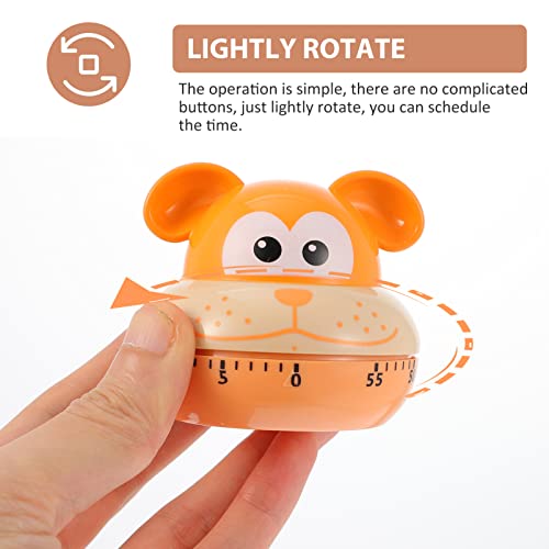 Beaupretty Cartoon Mechanical Kitchen Cooking Timer: Cute Puppy Animal Wind Up Timers 60 Minutes Clock Loud Alarm Counters Manual Study Timer Kitchen Utensil for Adults